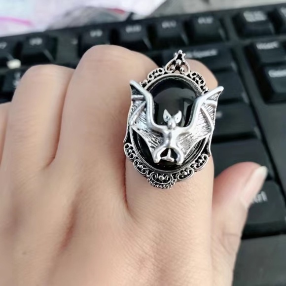 Jewelry | Gothic Adjustable Bat Statement Ring | Poshmark